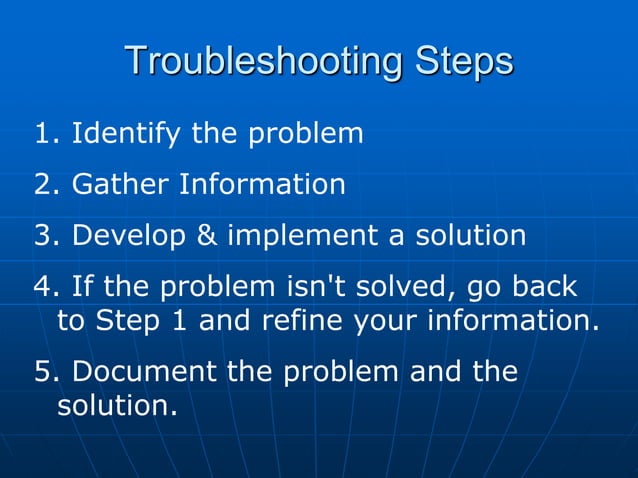 Troubleshootingppt Operating Systems Computer Software And