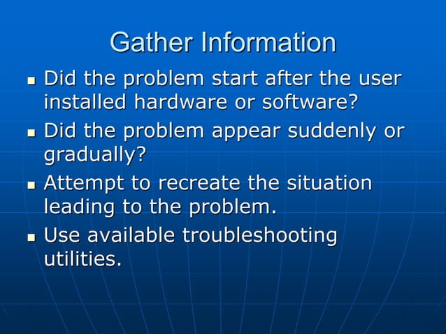 Troubleshooting Ppt