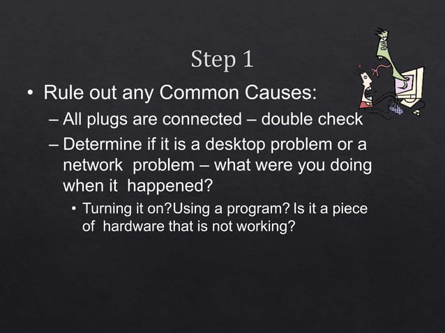 TROUBLESHOOTING.pptx | Operating Systems | Computer Software and Applications