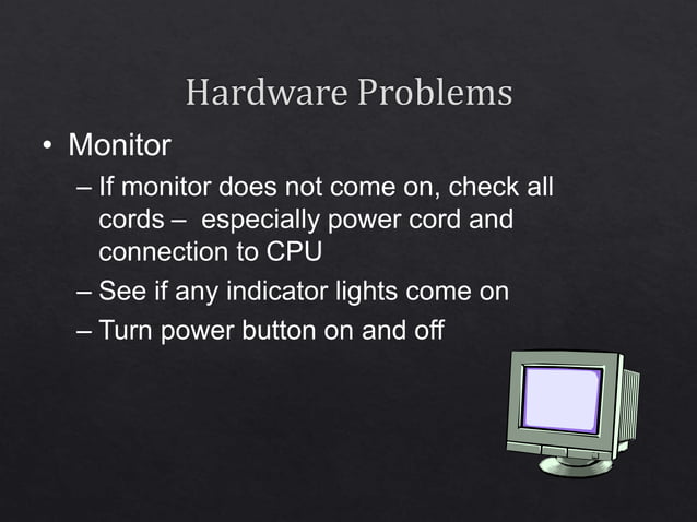 TROUBLESHOOTING.pptx | Operating Systems | Computer Software and Applications