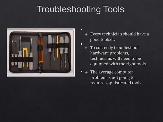TROUBLESHOOTING.pptx | Operating Systems | Computer Software and Applications