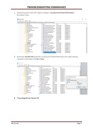 Troubleshooting 0x80004005 | PDF