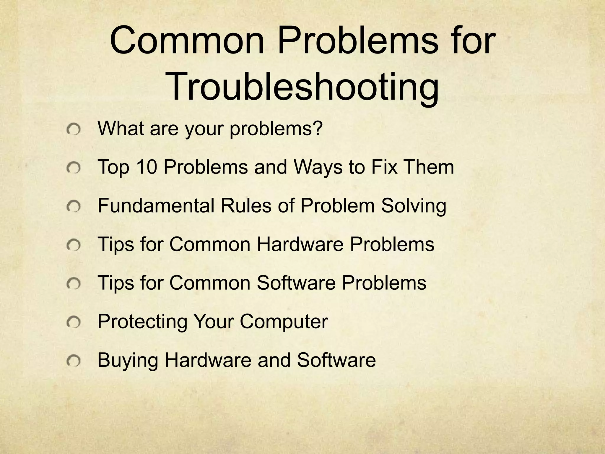 Trouble shooting a computer | PPTX