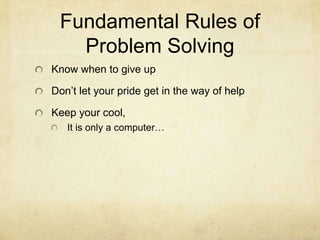 Trouble shooting a computer | PPTX