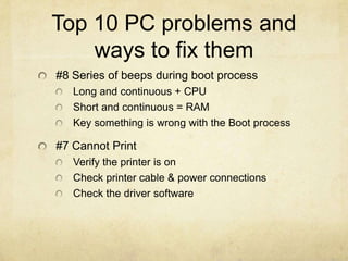 Trouble shooting a computer | PPTX