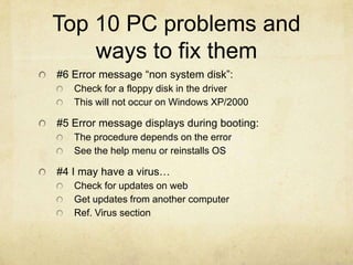 Trouble shooting a computer | PPTX