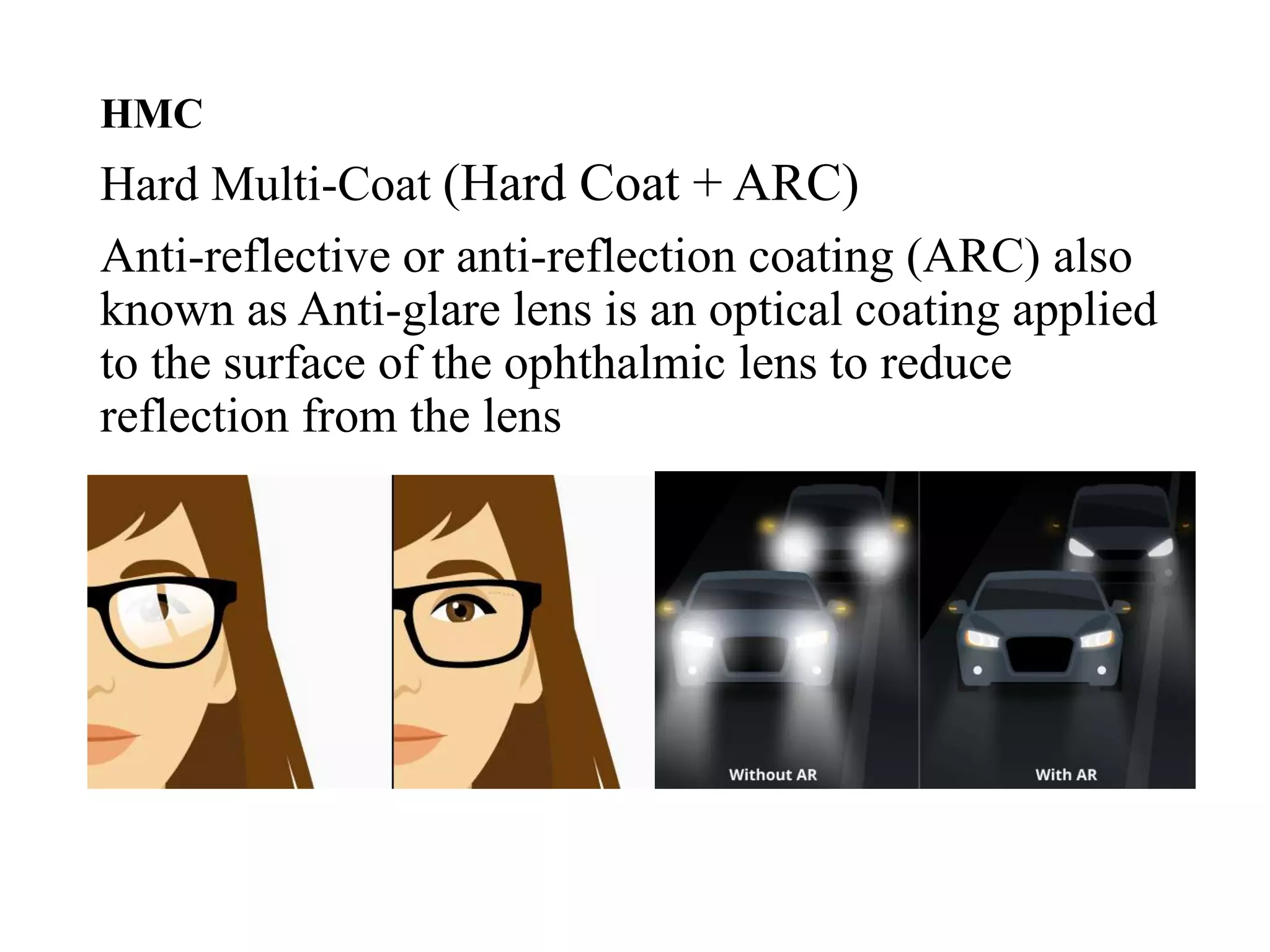 TROUBLE SHOOTING and DIFFERENT TYPES OF LENS COATING.pptx