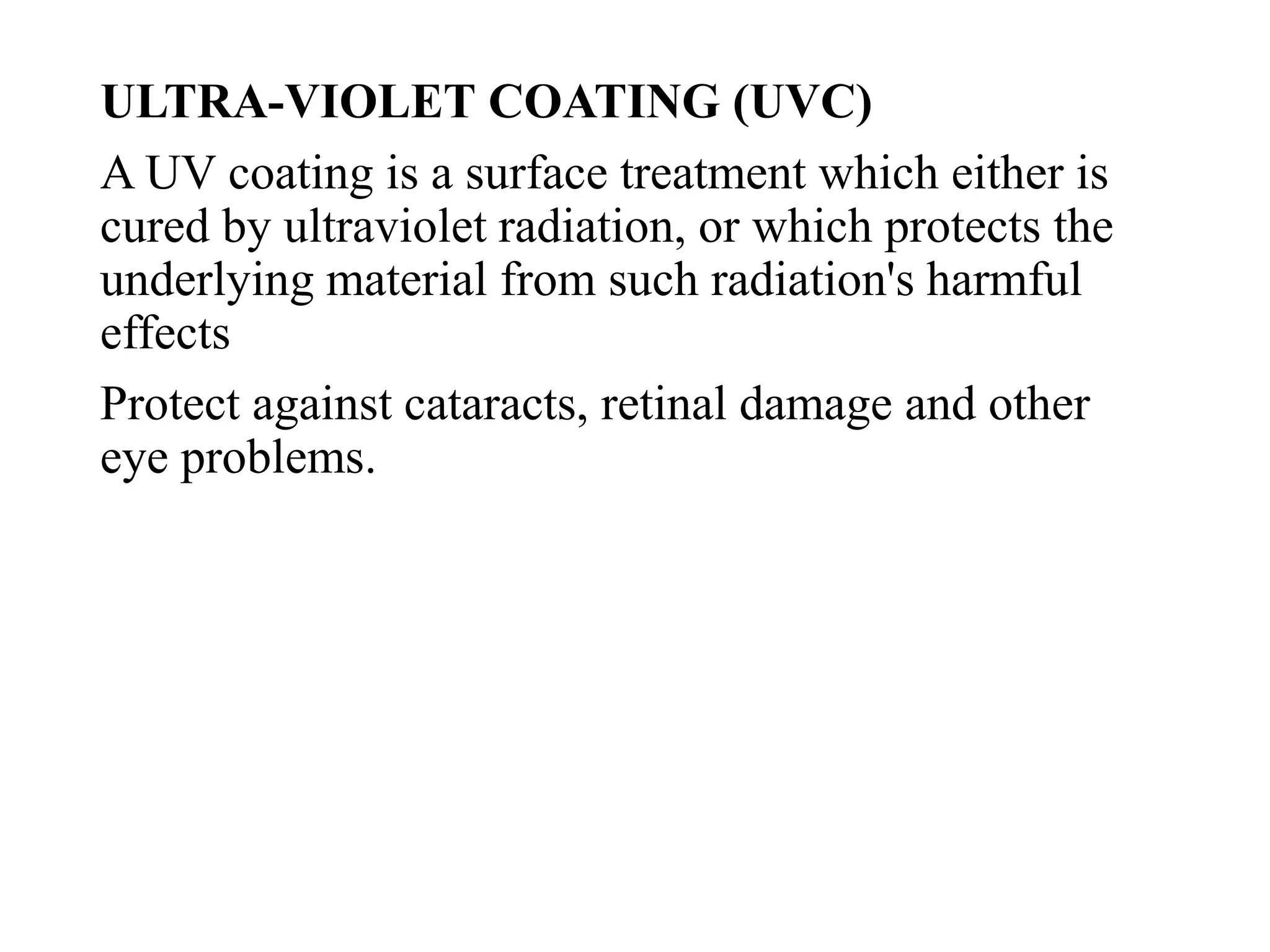 TROUBLE SHOOTING and DIFFERENT TYPES OF LENS COATING.pptx