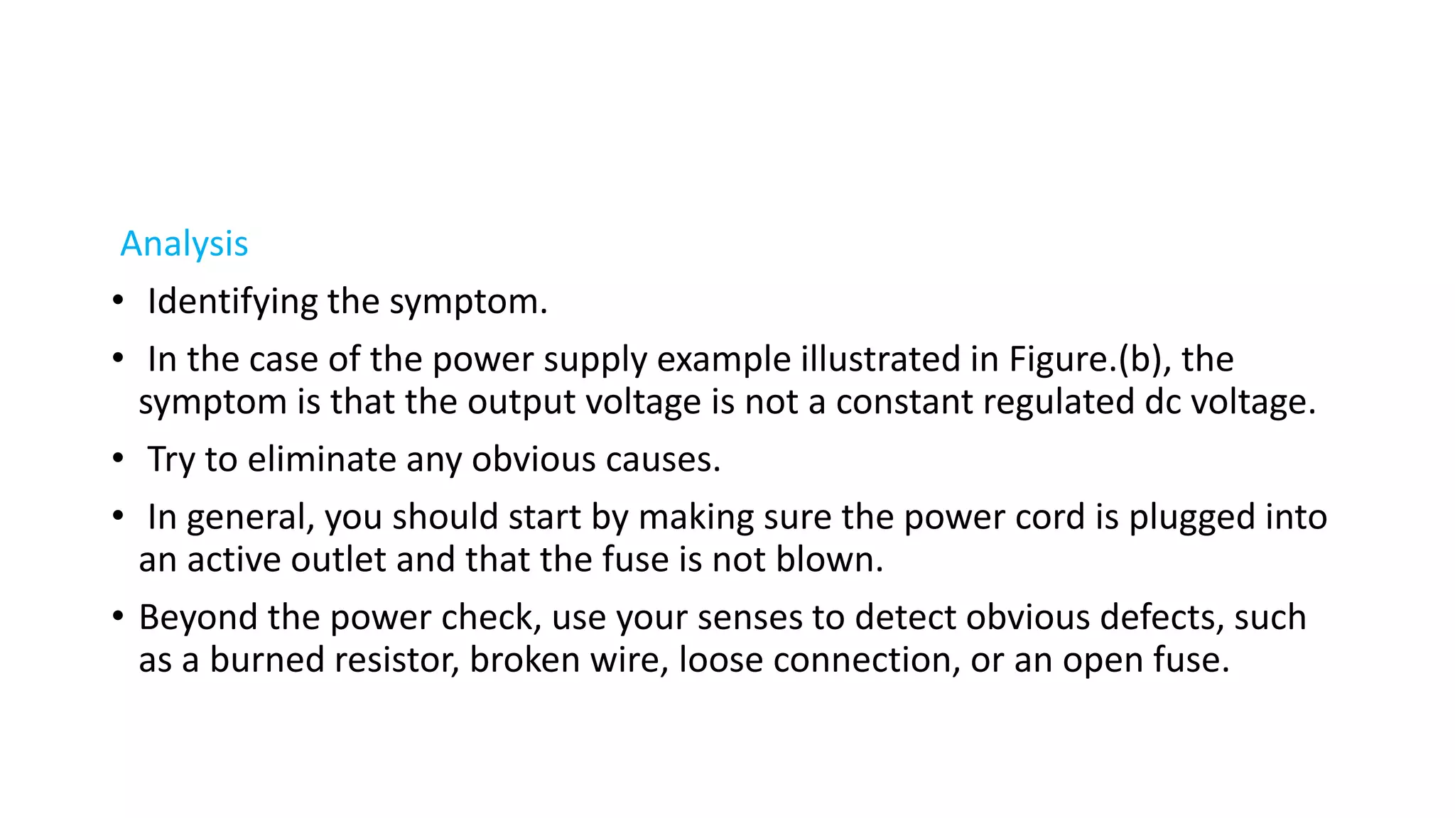 Troubleshooting and fault analysis | PPTX