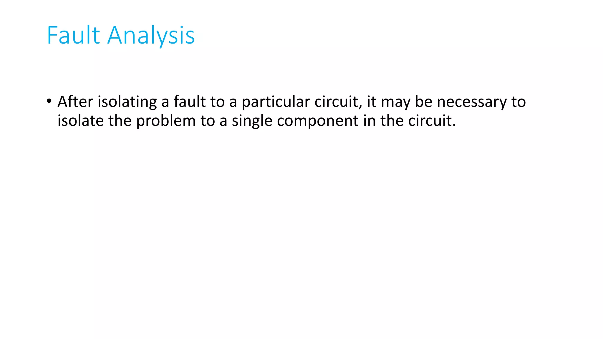 Troubleshooting and fault analysis | PPTX