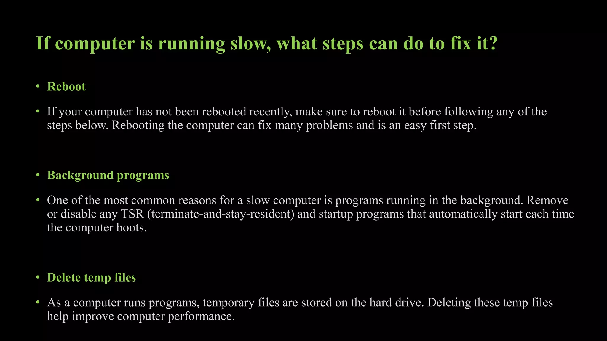 Troubleshooting and maintenance | PPTX