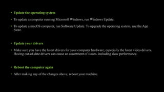 Troubleshooting and maintenance | PPTX