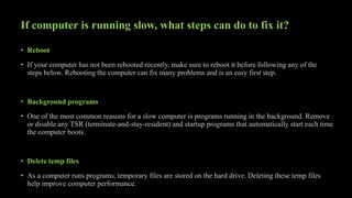 Troubleshooting and maintenance | PPTX
