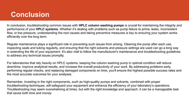 Troubleshooting Common Issues with HPLC Column Washing Pumps.pptx