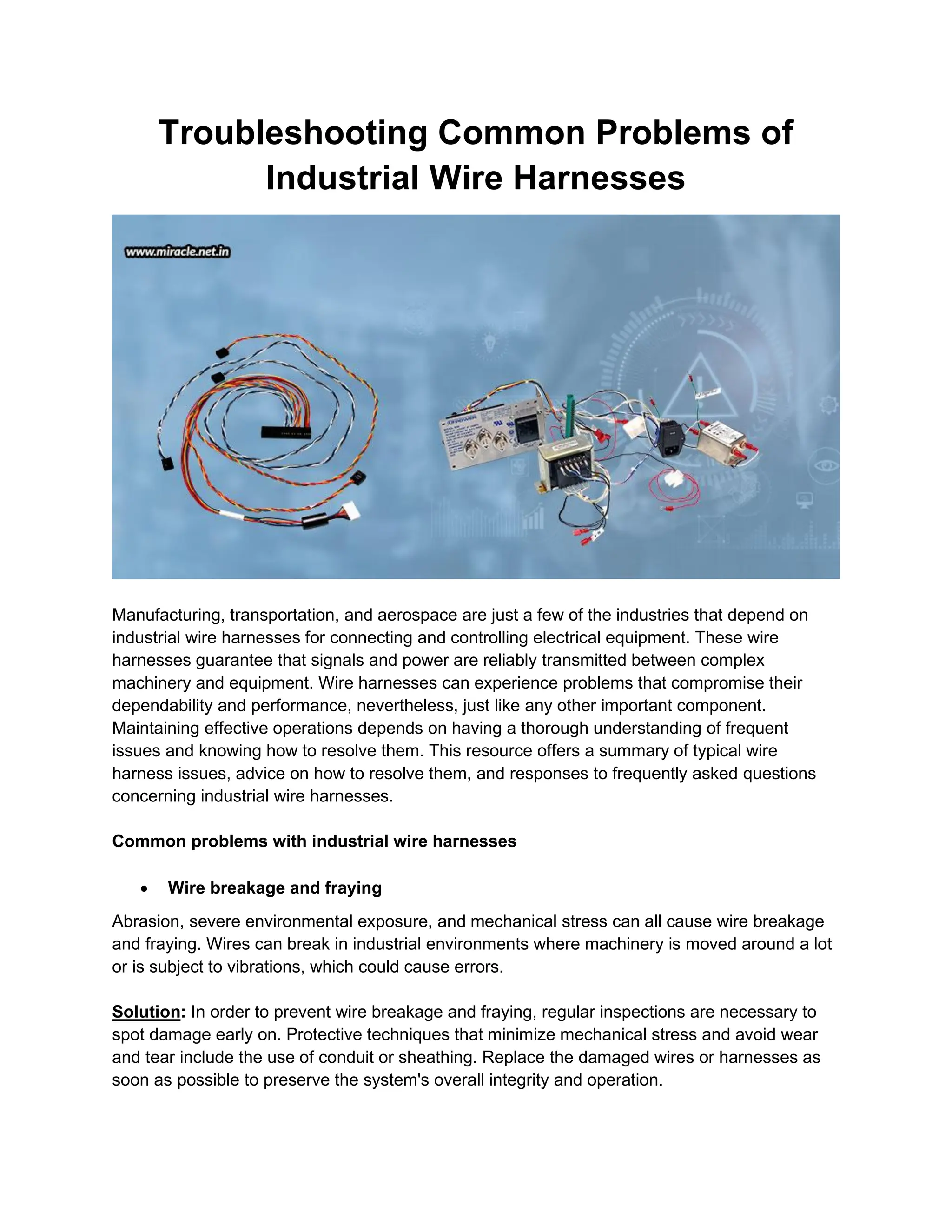 Troubleshooting Common Problems Of Industrial Wire Harnesses.pdf