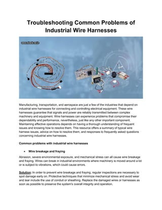 Troubleshooting Common Problems Of Industrial Wire Harnesses.pdf