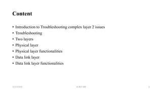 Troubleshooting complex layer 2 issues ppt 16 bsit098 | PPTX