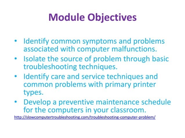 Troubleshooting computer problem | PPT