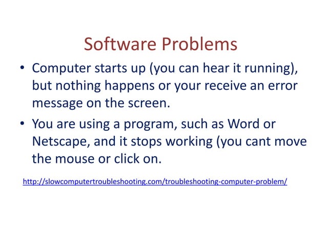 Troubleshooting computer problem | PPT