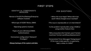 TROUBLESHOOTING ENTERPRISE GEODATABASE TOOLS | PPT