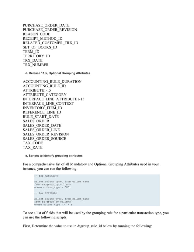 Troubleshooting grouping rules in auto invoice | PDF