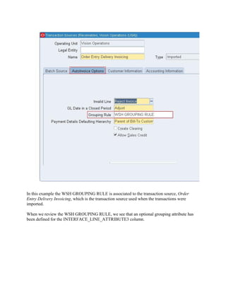 Troubleshooting grouping rules in auto invoice | PDF