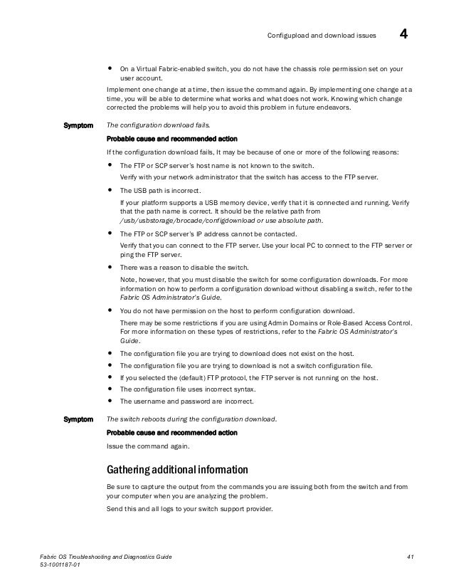 Troubleshooting guide