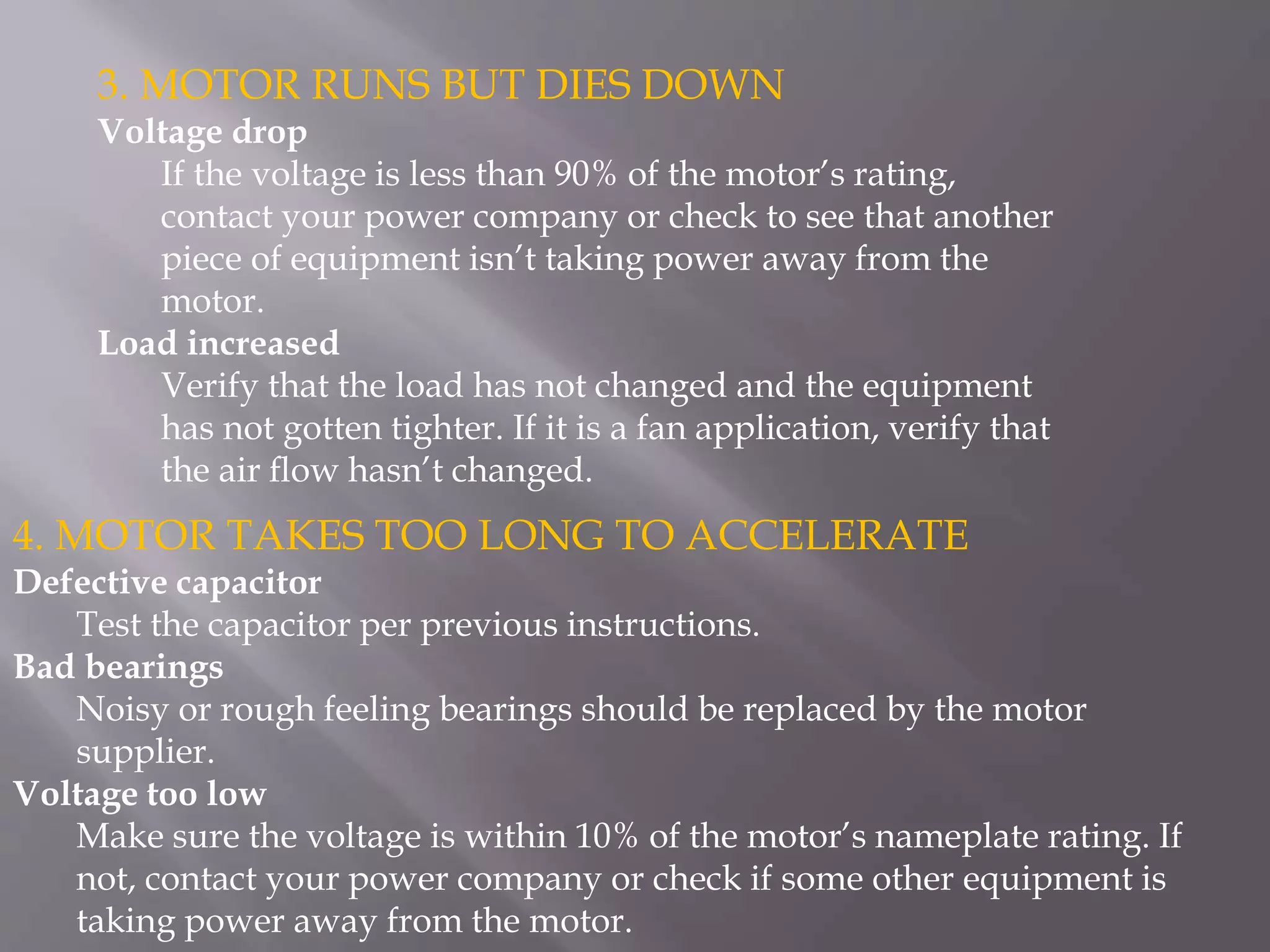 Trouble Shooting Guide Ac Motor Javid Iqbal Sodagar Ppt Free Download 7564