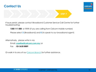 Troubleshooting guide broadband celcom | PDF