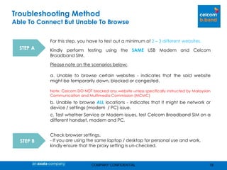 Troubleshooting guide broadband celcom | PDF