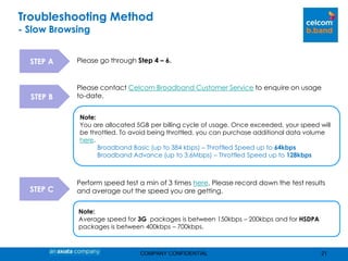 Troubleshooting guide broadband celcom | PDF