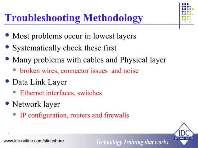 Troubleshooting Industrial Ethernet & TCP/IP Networks | PPT