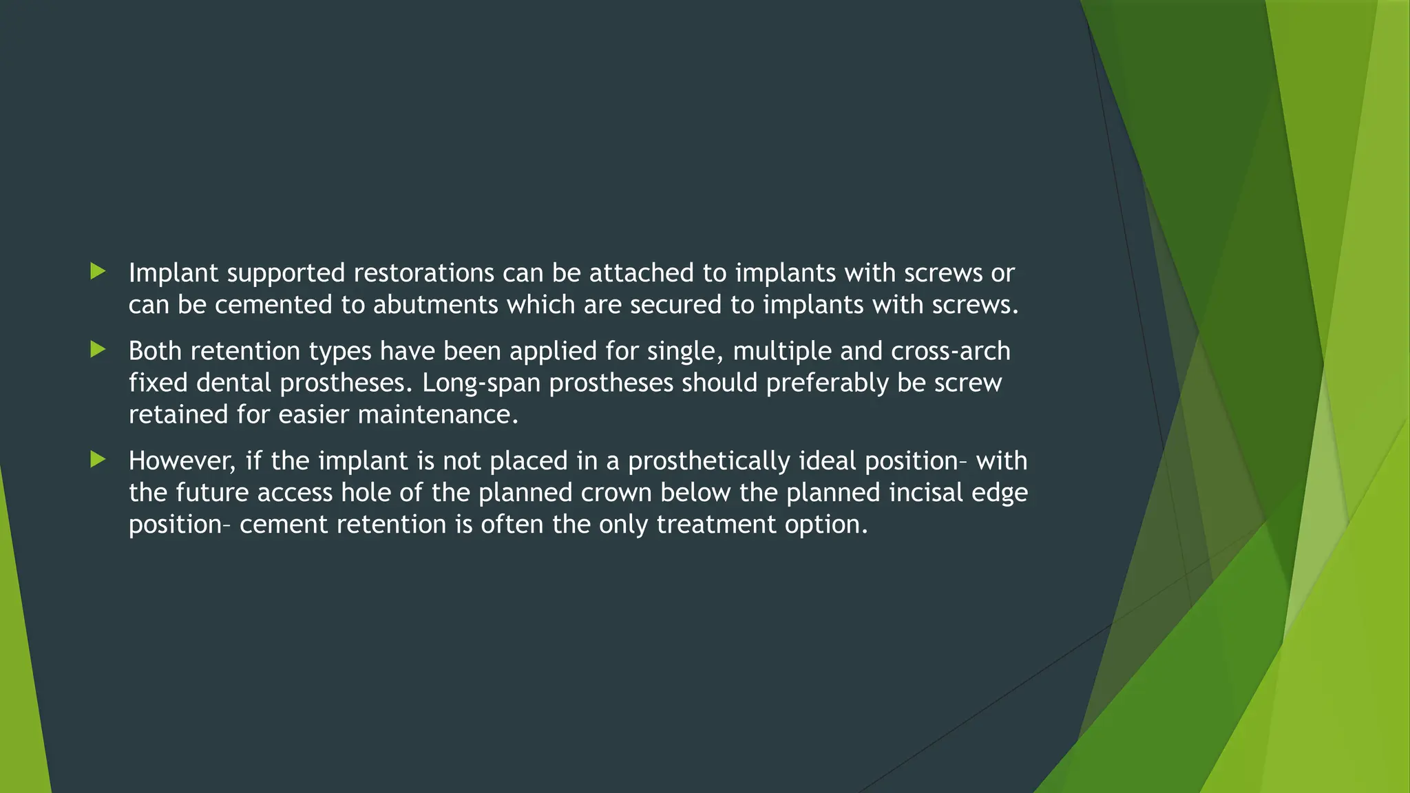TROUBLESHOOTING IN IMPLANT CROWNS.pptx ppt | PPT