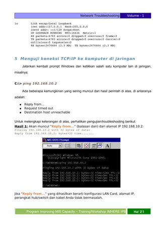 Troubleshooting jaringan | PDF