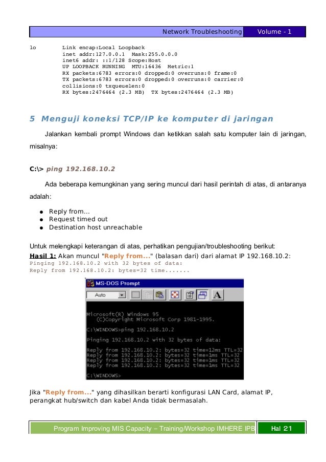 Troubleshooting Jaringan