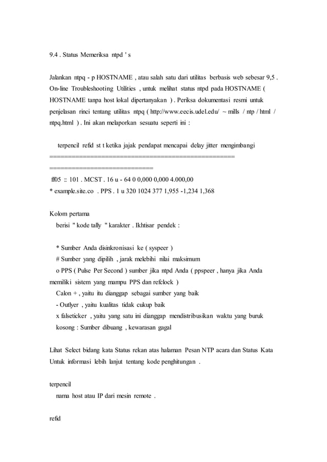 Troubleshooting Layanan Ntp Server Pdf Free Download