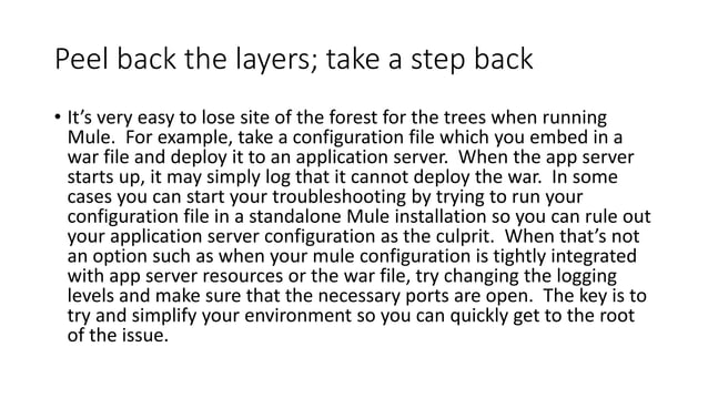 Troubleshooting mule | PPTX | Programming Languages | Computing