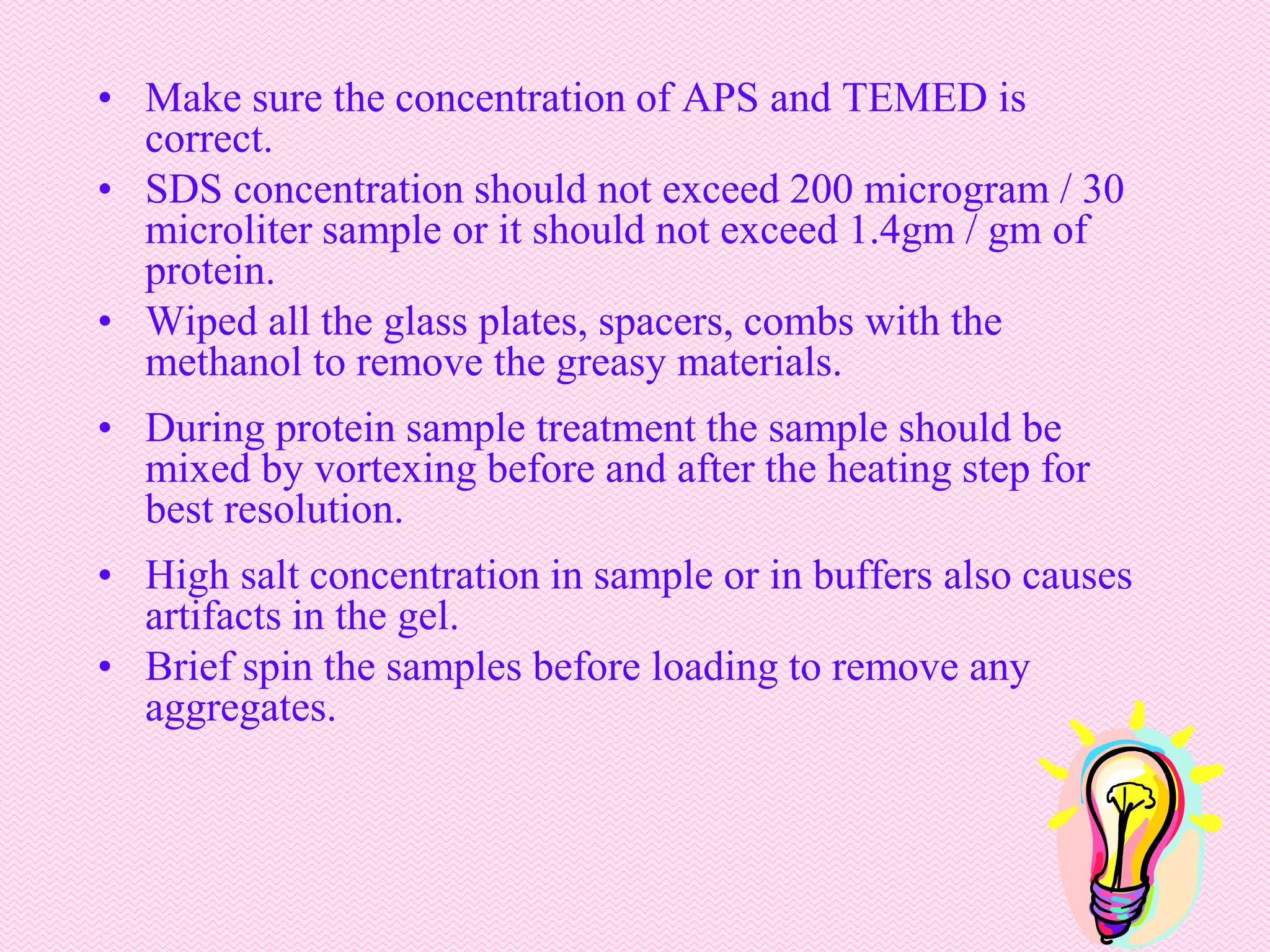 Trouble Shooting of SDS PAGE Analysis | PDF