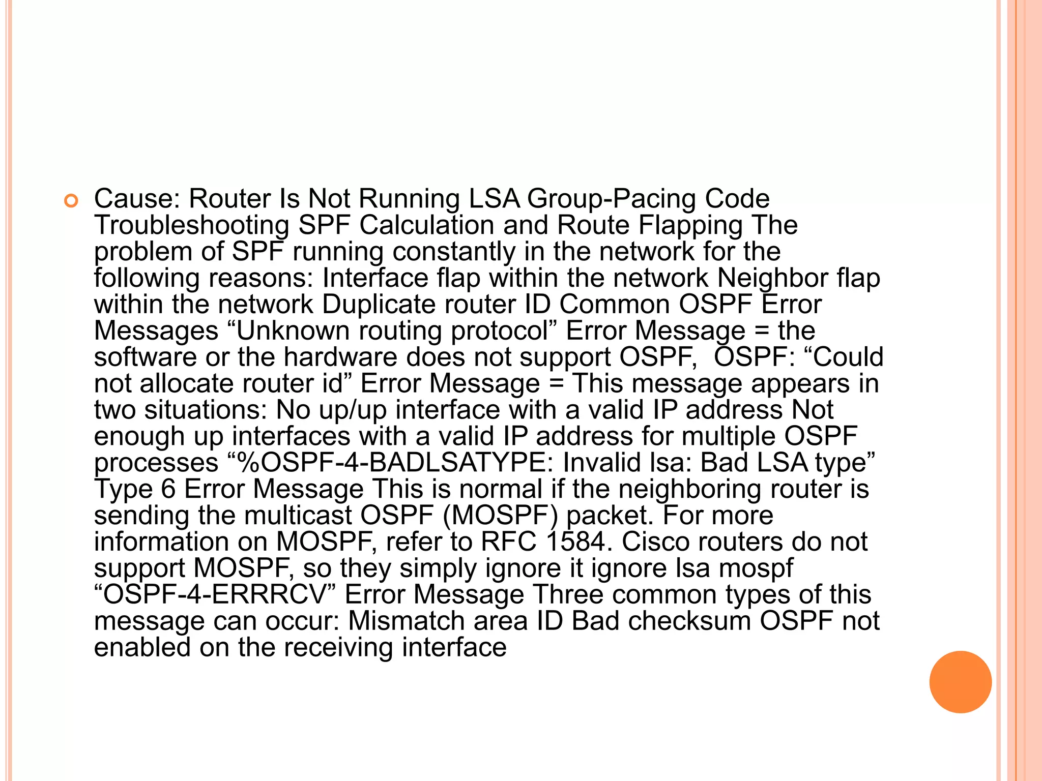 Troubleshooting Ospf Pptx Internet Computing