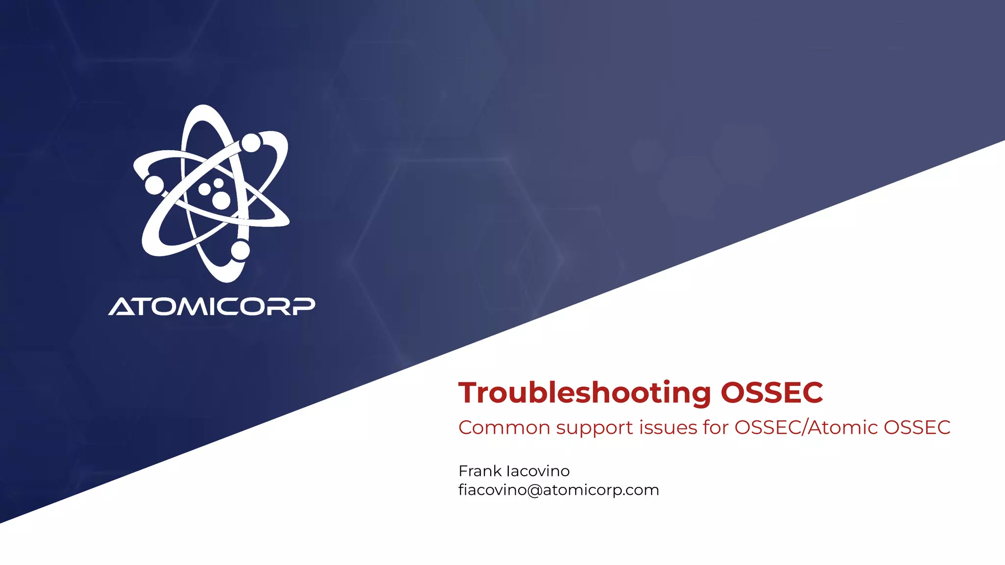 Troubleshooting OSSEC Common support issues for OSSEC_Atomic OSSEC.pdf