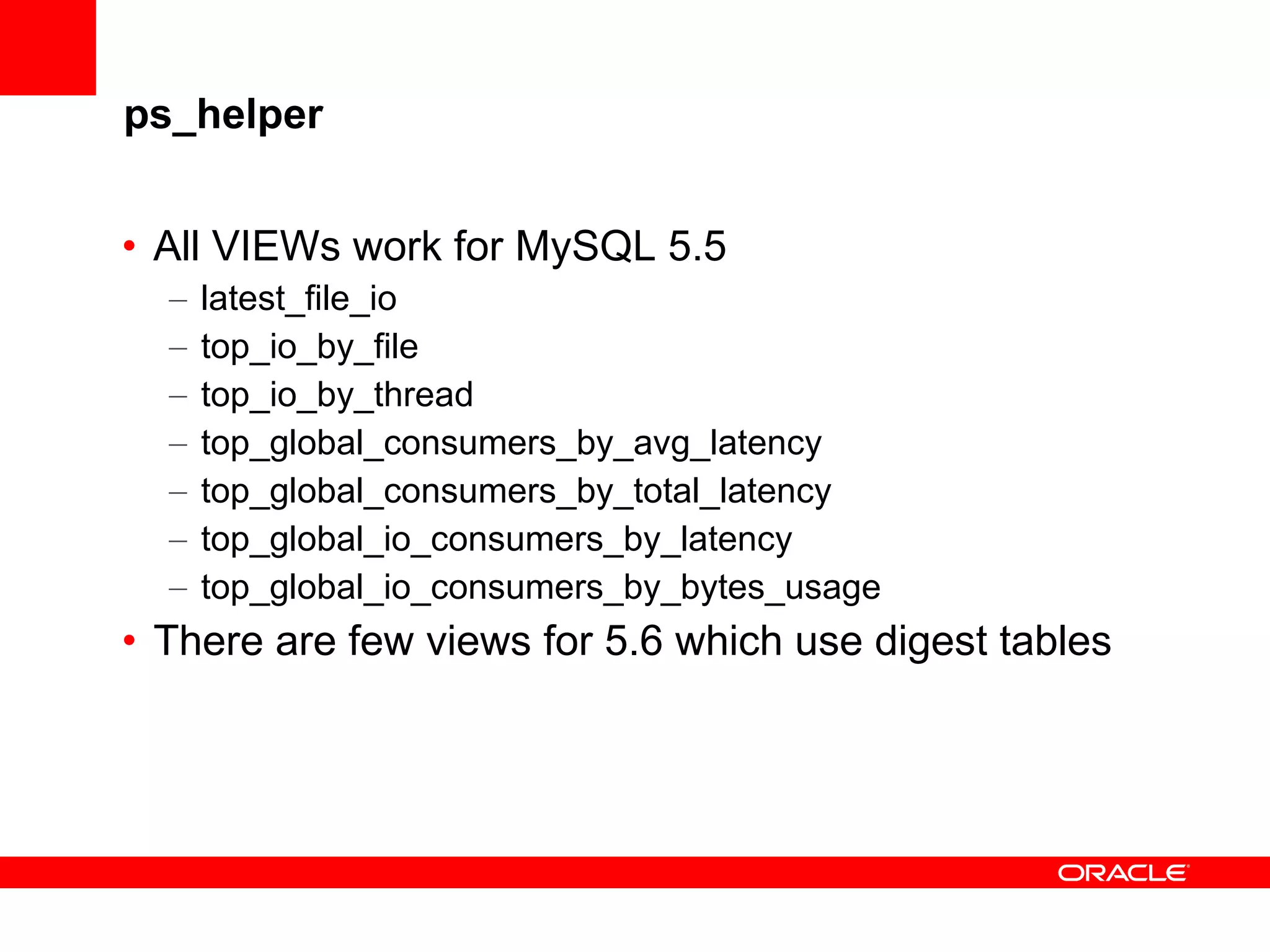 Performance Schema For Mysql Troubleshooting Ppt