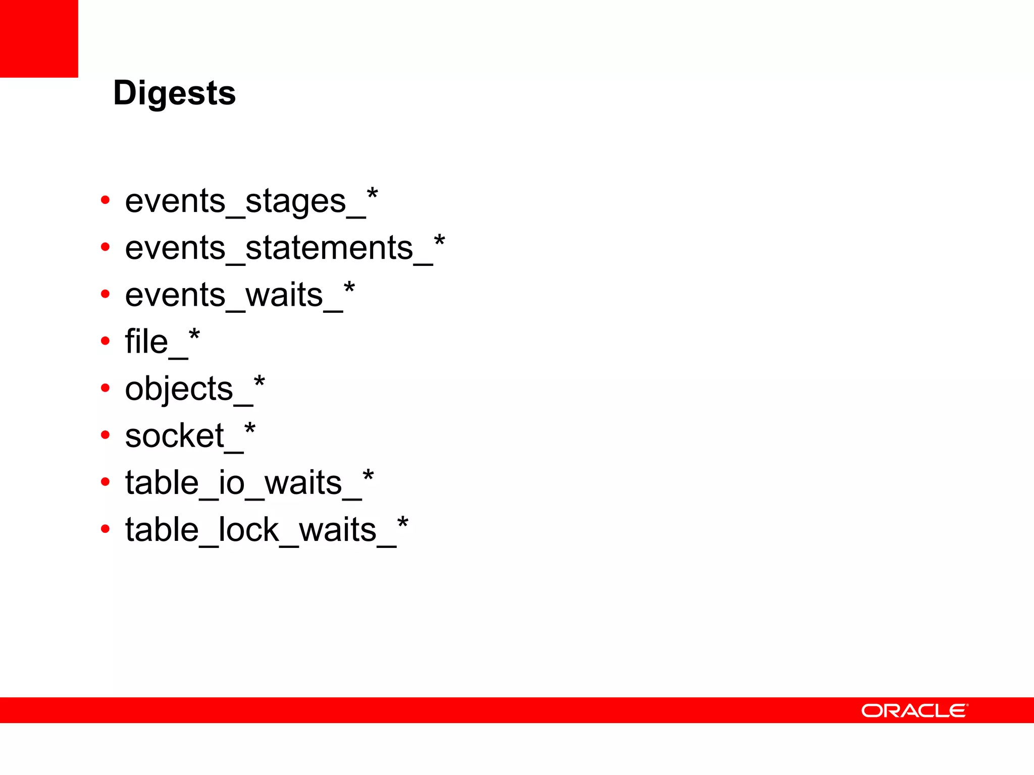 Performance Schema For Mysql Troubleshooting Ppt