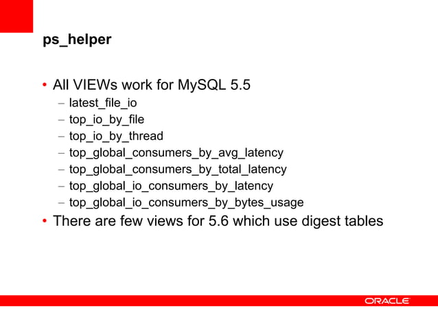 Performance Schema for MySQL troubleshooting | PPT