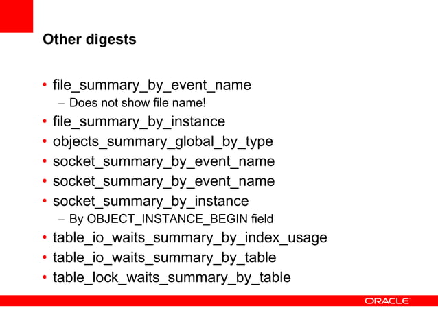 Performance Schema For Mysql Troubleshooting Ppt
