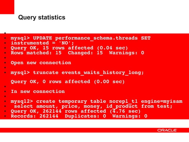 Performance Schema для отладки Mysql приложений Ppt