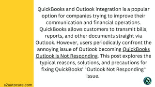 Troubleshooting QuickBooks: Fixing the Outlook Not Responding Issue | PPT