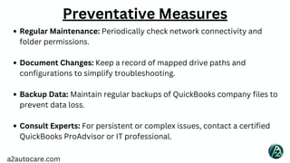 Troubleshooting QuickBooks: Mapped Drives Not Detected | PDF