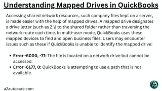 Troubleshooting QuickBooks: Mapped Drives Not Detected | PDF