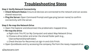 Troubleshooting QuickBooks: Mapped Drives Not Detected | PDF
