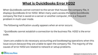Troubleshooting QuickBooks Multi-User Error H202 A Complete Guide | PDF